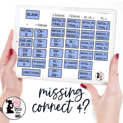 Articulation Game Boom Cards™ Bundle Early & Late Sounds Connect 4 ...