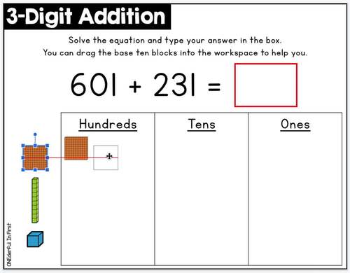 3-Digit Addition for Google Slides (Differentiated) by ONEderful In First