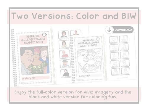 Who Am I, Famous Hispanic Figures Interactive Adapted Book Set1 | TPT