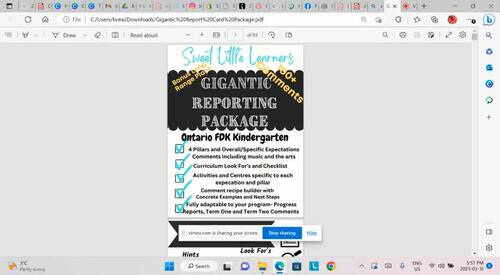 Ontario FDK Gigantic Report Card package- 4 pillars and Overall ...