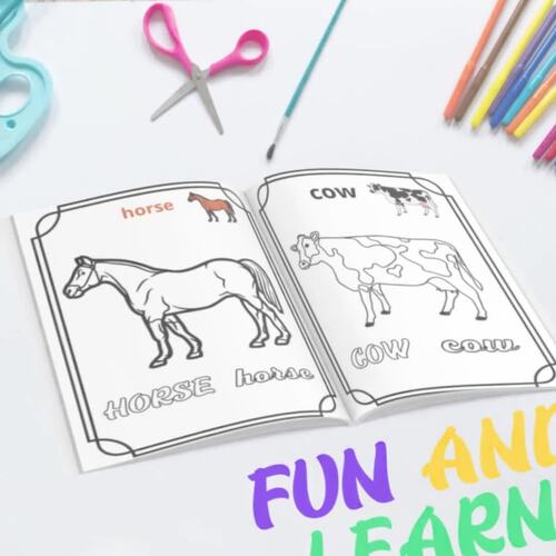 Coloring book for kids- Farm animals coloring pages - printable ...