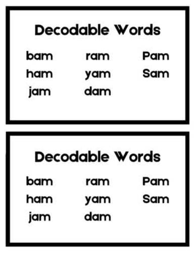 -am Word Family Decodable Reader - Short A CVC Mini Book - Decodable Text