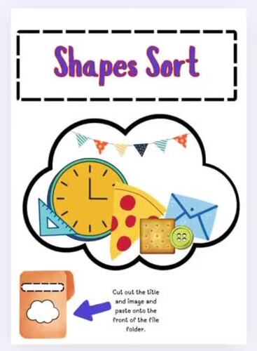 Shape Sorting File Folder Game: Hands-On Geometry Activity by ...