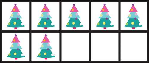 Christmas Tree Ten Frames Cards | Vol 8 by TeKa Kinderland | TpT