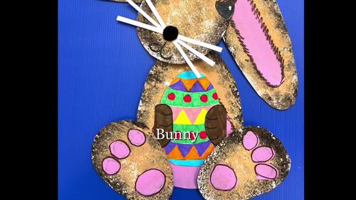 Painted Bunny Art Project | Spring and Easter Art Lesson | Paint and ...