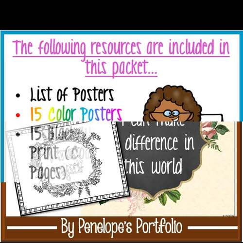 Roses and Flowers Coloring Pages - Growth Mindset Posters - Set 2