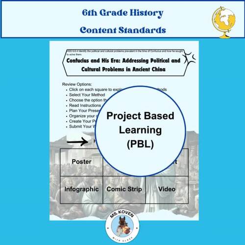 HSS 6.6.4: Confucius and Ancient China PBL Choice Board by Ms Koven ...