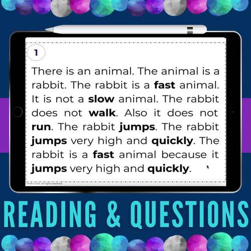 Boom Cards | ESL Short Story: Bunny | Reading Comprehension for Newcomers