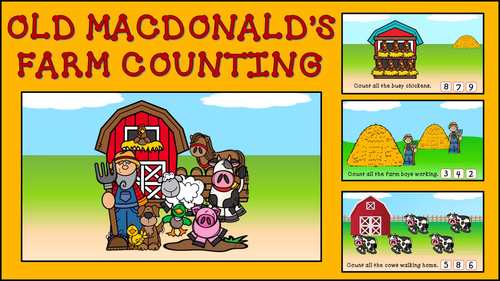 Old MacDonald's Farm Counting | Interactive Slide Show | Early Intervention