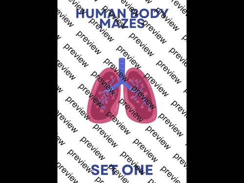 Human Body Mazes Parts Organs Face Actions Senses 2nd 3rd 4th 5th Grade