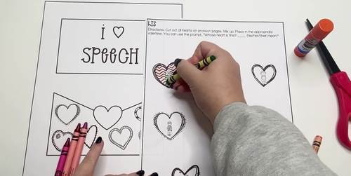 Valentine's Day Speech Therapy Stuffer Crafts BUNDLE by Speech Tea