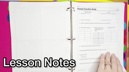 Quadratic and Cubic Inverse Functions Notes and Practice | TPT