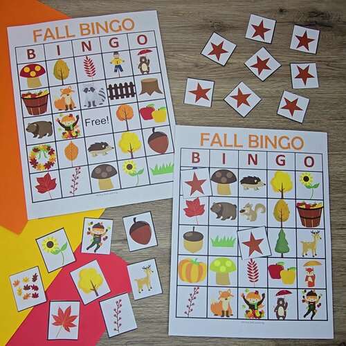 Fall Bingo Game by HH Fun and Learning | TPT