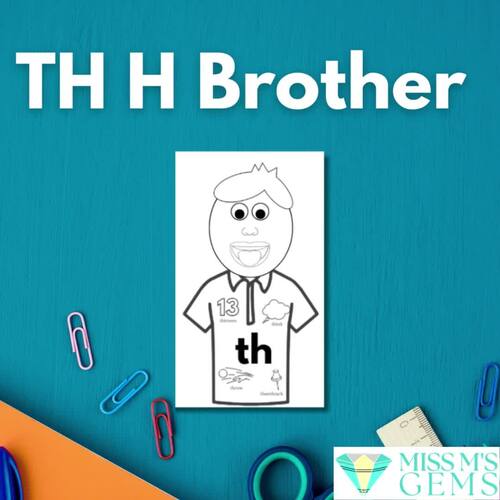 Create-a-Th Brother TH digraph phonics by Miss M's Gems | TPT