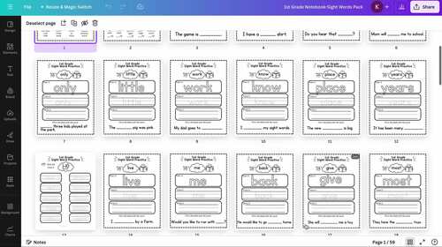 1st Grade Sight Word Pack by Key'Designs | TPT