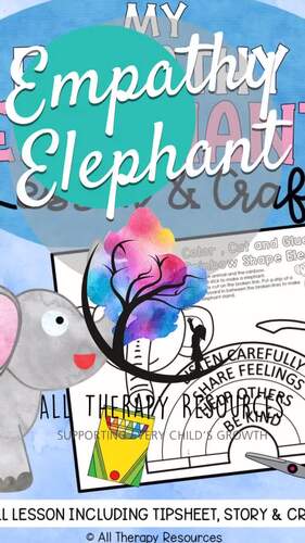 EMPATHY ELEPHANT CRAFT - Cut & Paste School Counseling Activity - SEL ...