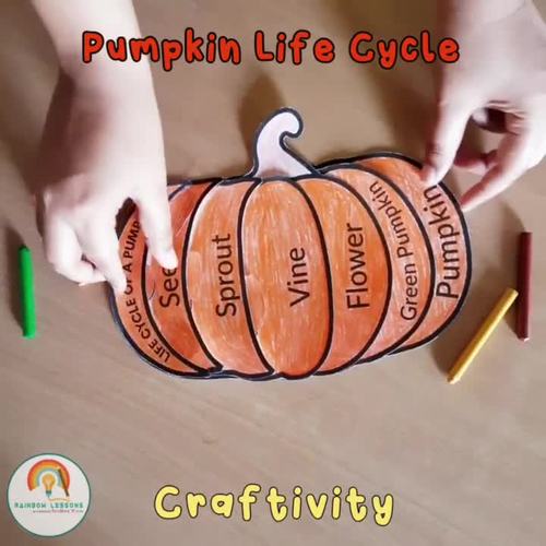 Pumpkin Life Cycle Flipbook | Pumpkin Craft | Fall Craft and Activities