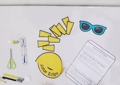 Total Solar Eclipse 2025 Activities Craft 2nd 3rd 4th Second Grade