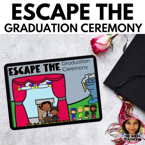 End of the Year Activities Graduation Themed Math and ELA Escape Room Game