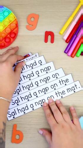 975 Decodable Sentence Ladders Pyramids Strips Reading Fluency Intervention