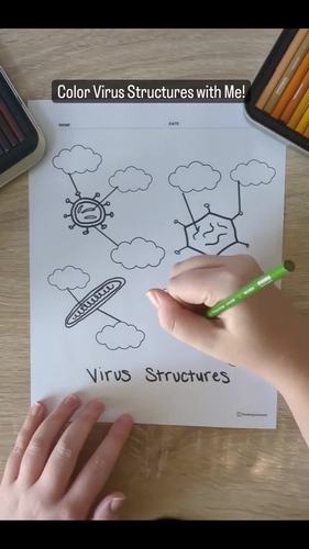 Middle School Biology: Virus Structures - Label and Color Activity