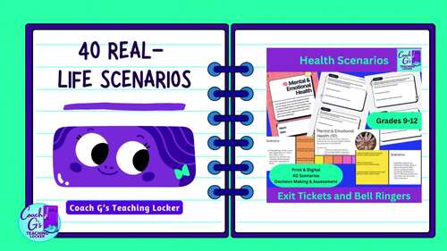 Health Scenario Exit Tickets | High School (Grades 9–12) | Print & Digital