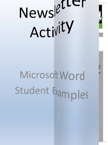 Holiday Newsletter Lesson Activity for Teaching Microsoft Word Skills