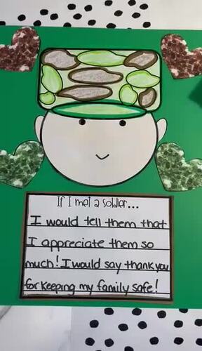 Veterans Day Soldier Writing Craft by The Teaching Diva Corner | TPT