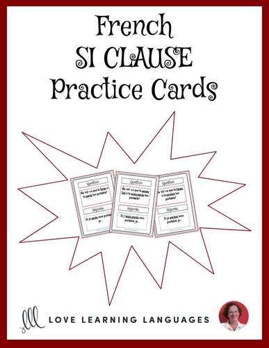 French Si Clauses - 1st Conditional - French Challenge Task Cards Activity