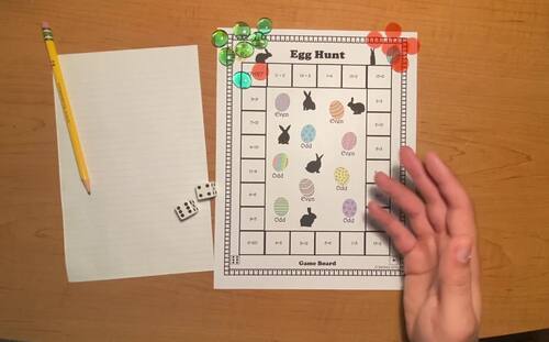 Addition within 100 Easter Board Game: 2nd & 3rd Grade Math Activity