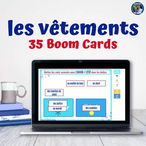 French Clothing Vocabulary Boom™ Digital Task Cards les vêtements