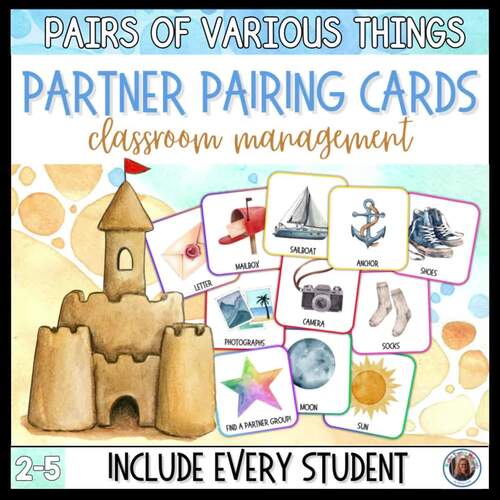 Partner Pairing Cards | Just Things Theme| Class Management | Inclusive ...