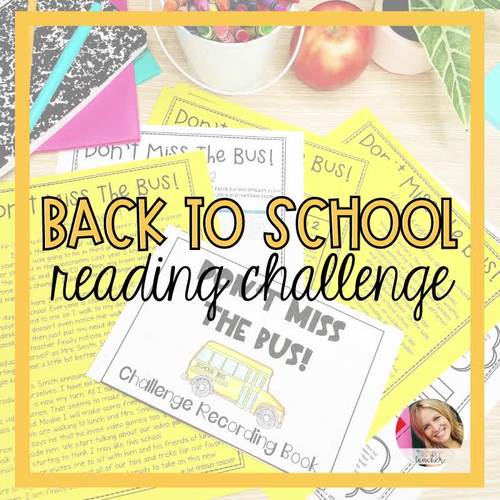 Back to School Challenge-Text Dependent Questions by The Friendly Teacher