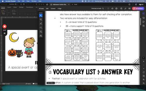 Halloween Vocabulary Maze for ESL/ELL/ELD Students and Newcomer English ...