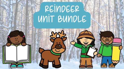 All About Reindeer Writing Reading PreK Kindergarten First TK Second Third
