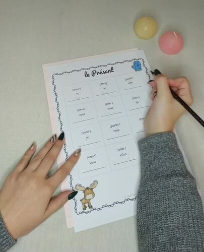 NO PREP French Daily Work JANUARY - Verbs : beginner - Travail ...