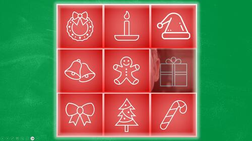 Image Reveal Game 3x3 - Christmas Movie Character Challenge (PowerPoint)