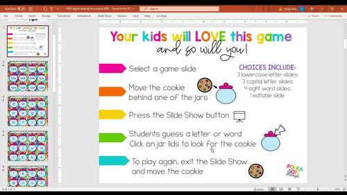 Sight Word Game Hide and Seek Phonics Game EDITABLE Practice Activity