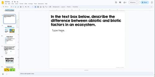 Biomes Lesson - Interactive by Kayla Renee' - Bright in the Middle