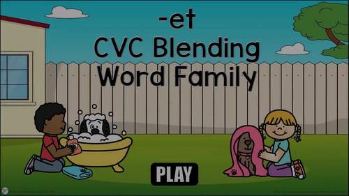 et CVC Word Family Blending for PowerPoint™ Google Slides™ Boom Learning™