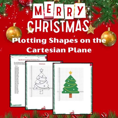 Christmas Tree Graphing Coordinates 4 Quadrants Mystery Picture Math ...