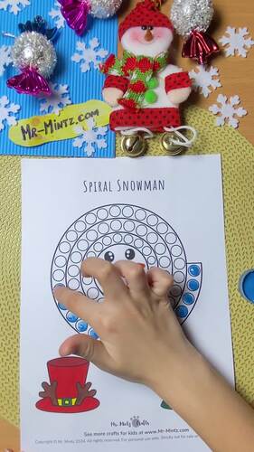 Paper Spiral Snowman Ornament Craft – DIY Christmas Decoration for Kids