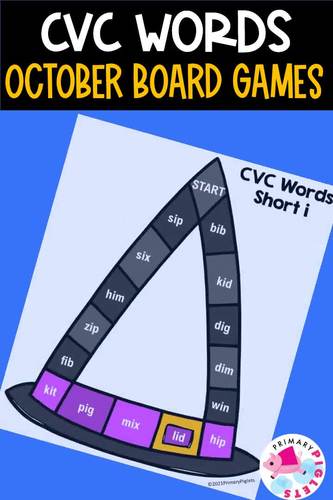 Halloween Literacy Centers 1st 2nd Grade CVC Words Phonics Games