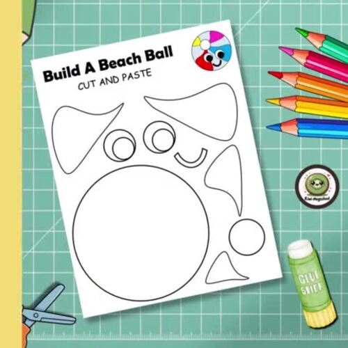 Beach Ball Paper Craft Activity | Cut & Glue Fine Motor Skills Lesson ...