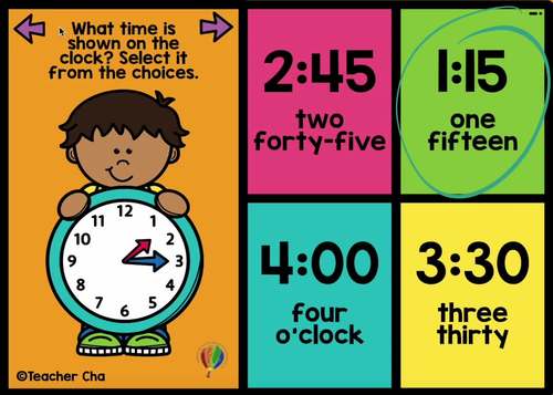 Telling Time 5-Minute Intervals Reality Orientation Time Concepts BOOM ...
