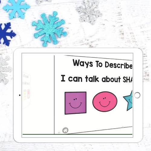 I Can Describe Winter Vocabulary Boom Cards by Thumb Bunny Speech