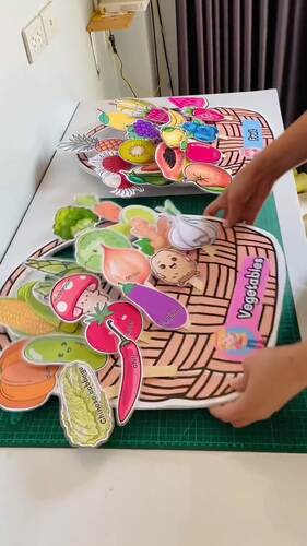 Fruit & Vegetable Sorting Basket – Interactive Food Vocabulary Activity