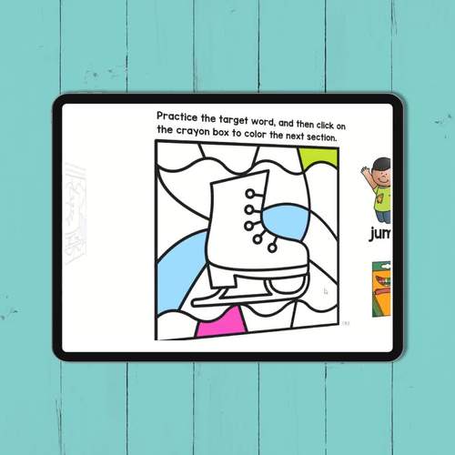 Winter Sports Color Progression Articulation and Language Boom Cards