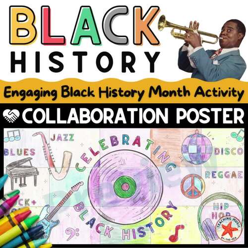 Black History Music Collaboration Poster Activity | Music Black History ...