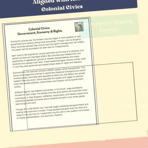 Colonial Civics Puzzle Pack, HSS 5.4.5 Government, Economy & Rights ...